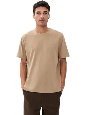 Theory Crew Neck Tee - Tinted Brown