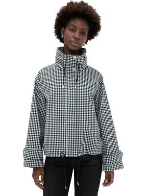 Barbour Bronwyn Check Showerproof Jacket - Navy Gingham