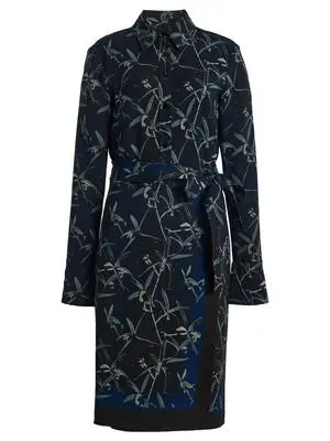 Proenza Schouler Solis Midi Printed Shirt Dress - Blue