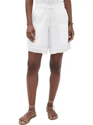 Ciao Lucia Neria Eyelet Voile Shorts - White
