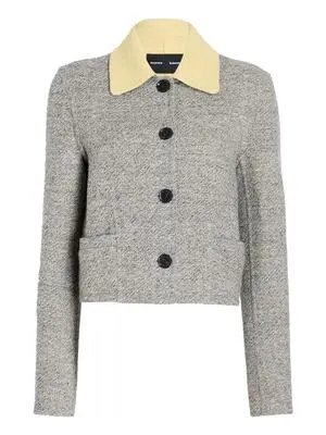 Proenza Schouler Gaelle Cropped Wool-blend Jacket - Tan