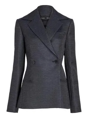 Proenza Schouler Salle Double-breasted Wool-blend Blazer - Print