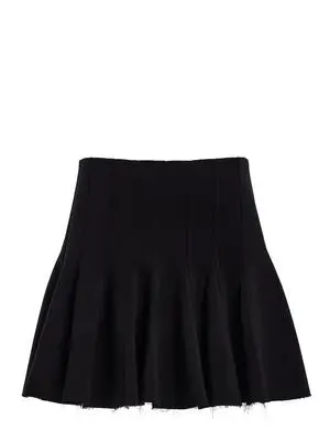 ASHLYN Klein Raw-edge Mini Skirt - Black