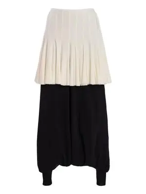ASHLYN Lumiere Layered Pants - Black/white