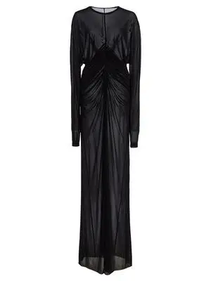 ASHLYN Devon Draped Gown Black
