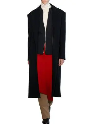 ASHLYN Serti Long Cashmere Coat - Black