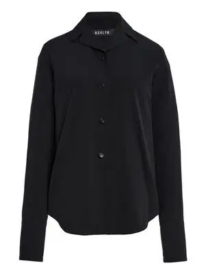 ASHLYN Tian Wool-Blend Shirt