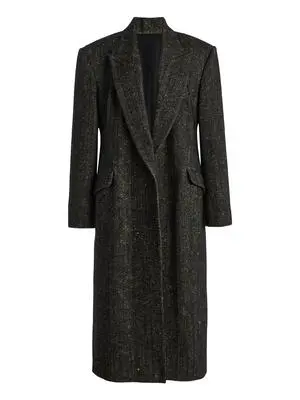 ASHLYN Serti Silk-angora Long Coat - Multi