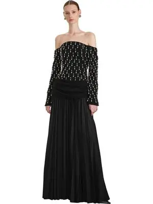 CHORUS Emma Embellished Maxi Dress - Black