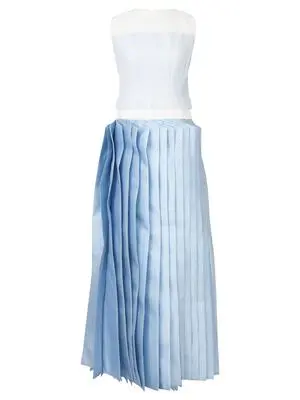 CHORUS North Pleated Maxi Dress - Blue