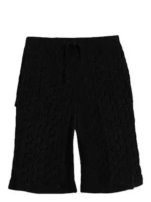 LANEUS Cotton Knit Shorts - Black