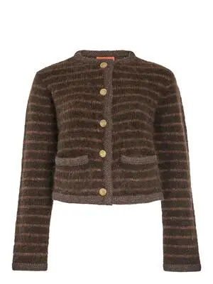 Altuzarra Mack Alpaca-Blend Jacket Brown