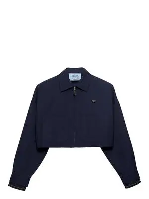 Prada Poplin Blouson Jacket - Blue