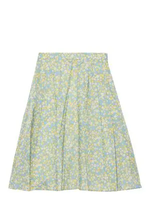 Prada Floral Print Re-nylon Skirt - Yellow