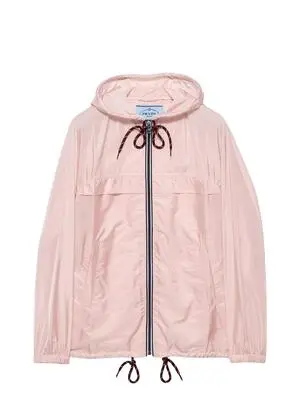 Prada Lightweight Re-nylon Hooded Raincoat - Alabaster Pink
