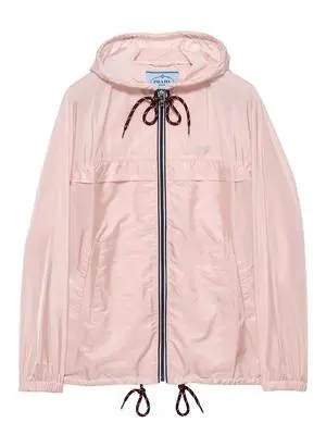 Prada Lightweight Re-Nylon Hooded Raincoat Pink