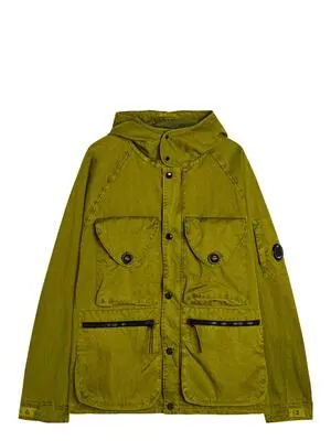 C.P. COMPANY Goggle Hooded Woven Jacket - Green