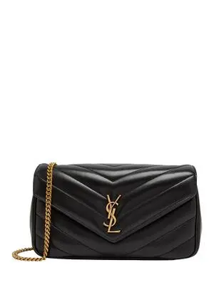 Saint Laurent Loulou Medium Quilted Leather Shoulder Bag - Black