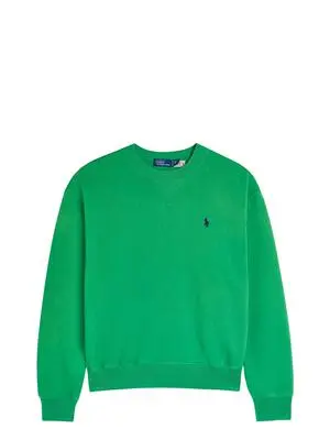 Polo Ralph Lauren Logo-embroidered Cotton-blend Sweatshirt - Green