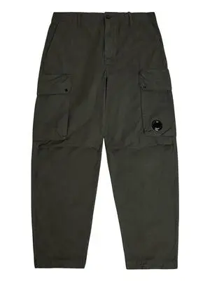 C.P. COMPANY Straight-leg Cotton-poplin Cargo Trousers - Dark Grey