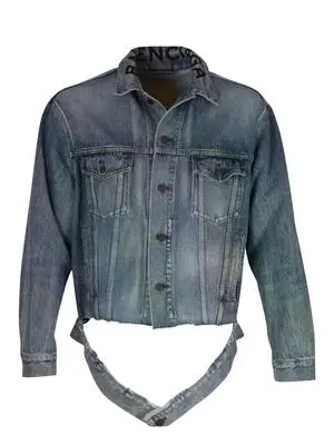 Balenciaga Cut Denim Jacket - Blue