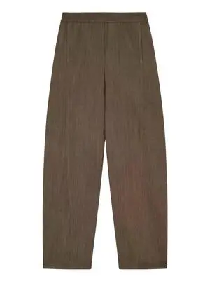 GANNI Elastic-waistband Trousers - Brown