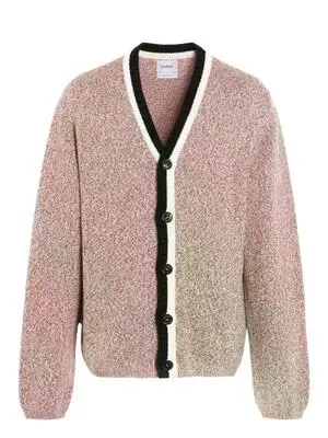BARRIE V-neck Buttoned Cashmere Cardigan - Pink