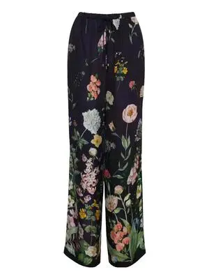 Cara Cara Floral-Print Trousers Blue