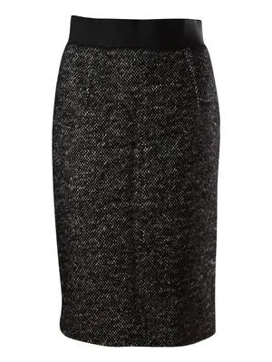 Giambattista Valli Tweed Pencil Midi Skirt - Grey