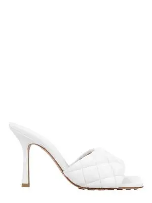 Bottega Veneta Quilted Leather Sandals - White