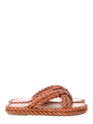 Valentino Garavani Twisted Leather Sandals - Brown