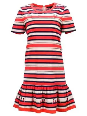 Marc Jacobs Flavin Striped Dress - Red