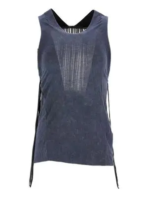 Theory Fringed Sleeveless Top - Blue