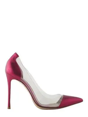 GIANVITO ROSSI Pointy Leather Pumps - Pink