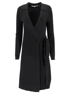 Diane Von Furstenberg Wrap-detail Mini Dress - Black