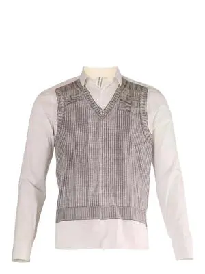 Neil Barrett Knitted-vest Shirt - White