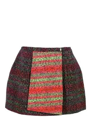 Kenzo Graphic-print Wrap Mini Skirt - Black
