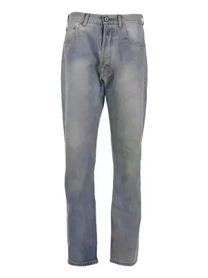 Vetements Faded Straight-leg Jeans - Blue
