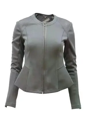 THEORY Peplum Zipped Jacket