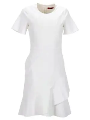 BOSS Ruffled Mini Dress - White