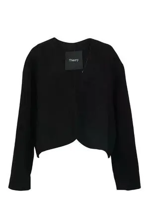Theory V-neck Wool Jacket - Black