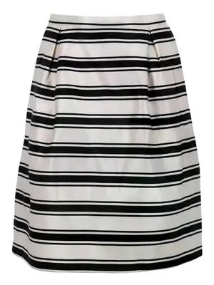Michael Kors Striped Silk Mini Skirt - White