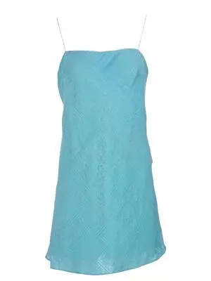 ROTATE BY BIRGER CHRISTENSEN Satin Jacquard Mini Slip Dress - Blue