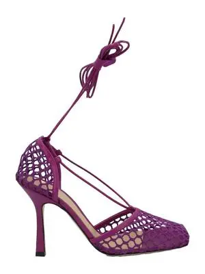 Bottega Veneta Lace-up Leather Sandals - Purple