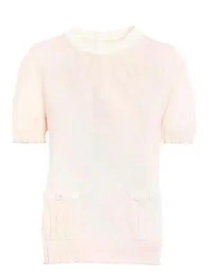 BARRIE Ribbed Detailing Top - Pink