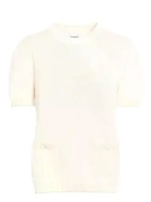 BARRIE Ribbed Detailing Top - Neutrals