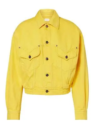 Versace Denim Blouson Jacket - Yellow