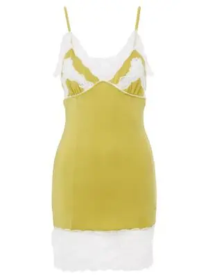 Chloé Fitted Mini Dress - Vegetal Yellow