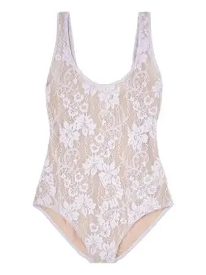 Zimmermann Corded Lace Bodysuit - Lilac