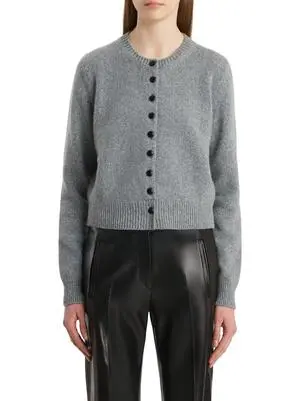 Khaite Everheart Cashmere Cardigan - Fog